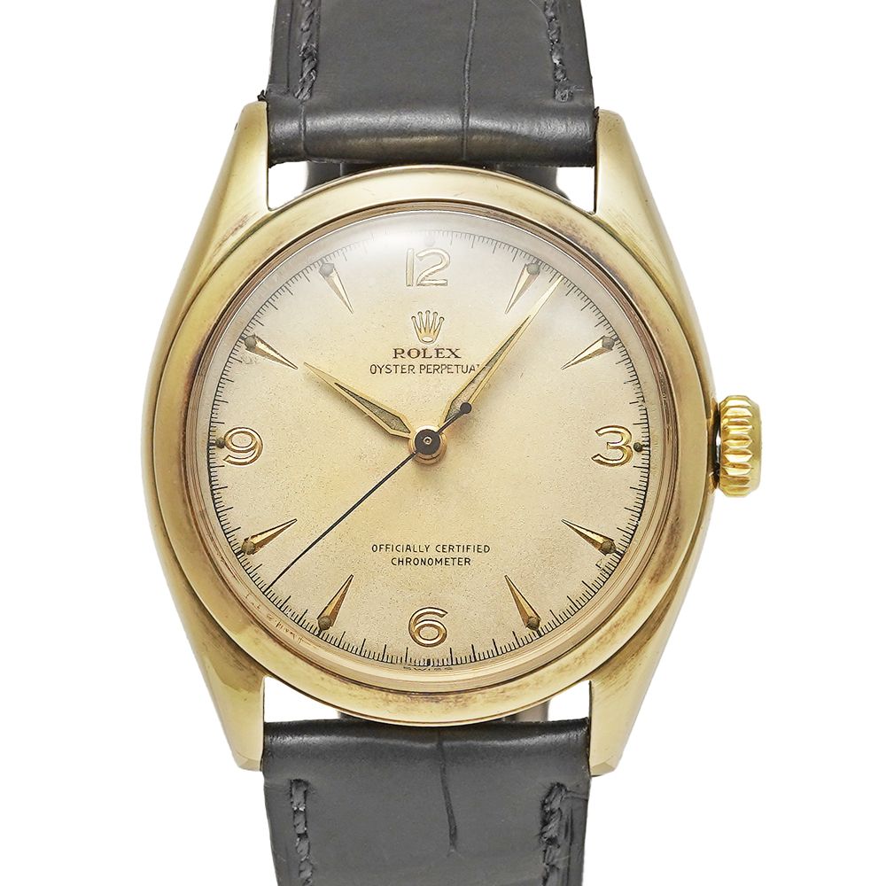 1952年前後 ROLEX セミバブルバック Ref.6084 K9イエローゴールド アイボリー アンティーク品 メンズ 腕時計 - メルカリ