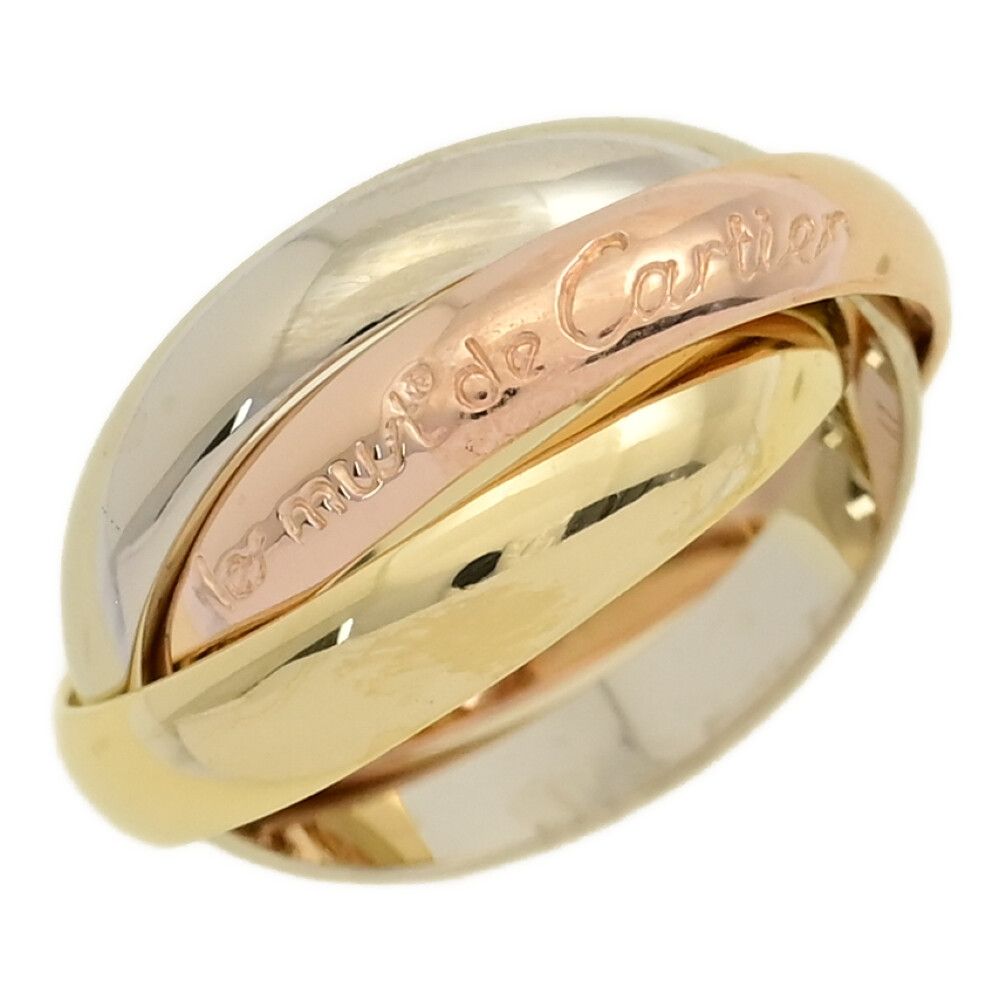 Cartier カルティエ トリニティドゥカルティエ・クラシックリング・指輪/K18Y+W+P/750,3カラー-6.5g/7号/#47/プレゼント【♀】【N】【レディース】★B2 ...