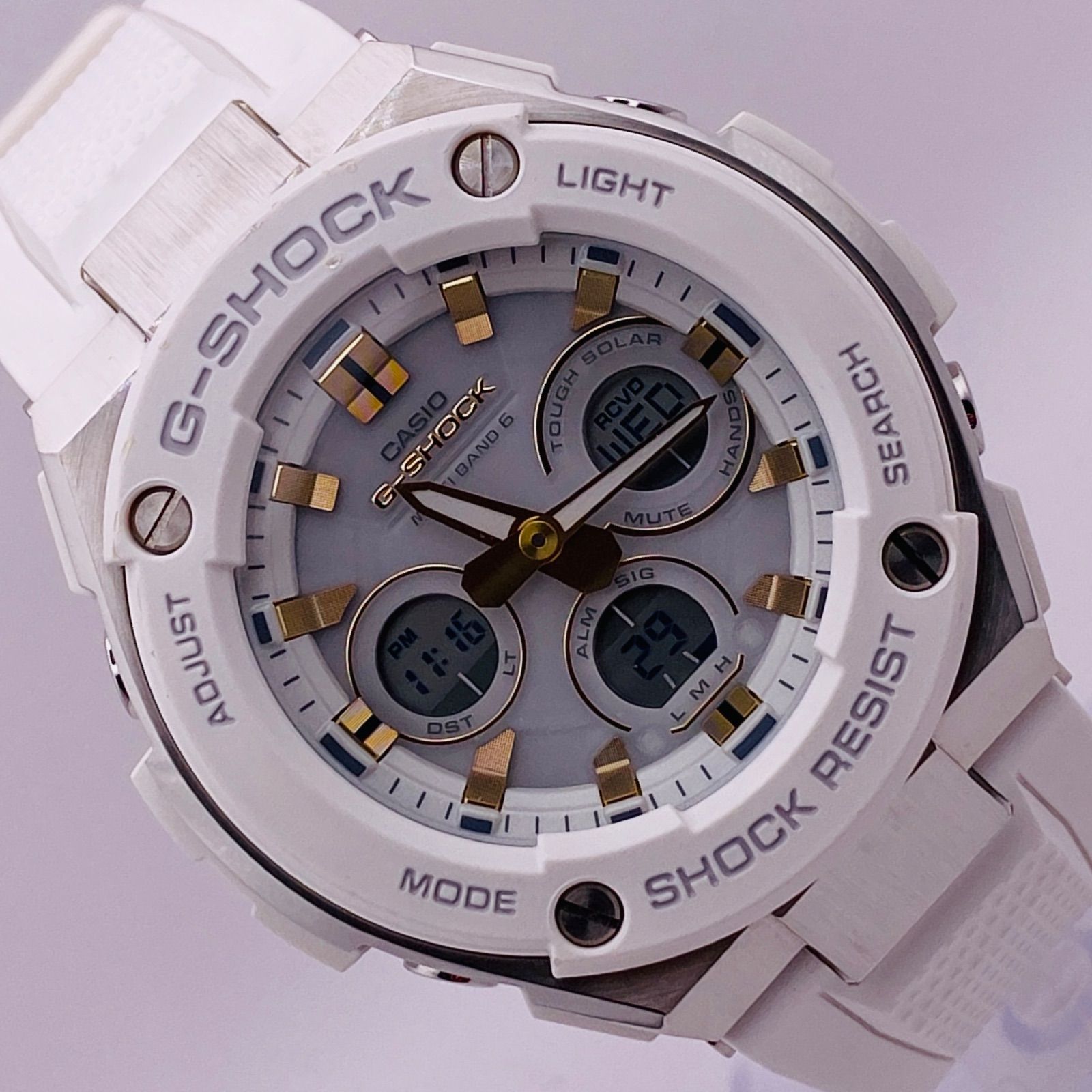（T274）美品 稼動品 CASIO カシオ 電波ソーラー G-SHOCK ジーショック G-STEEL ジースチール GST-W300 ...