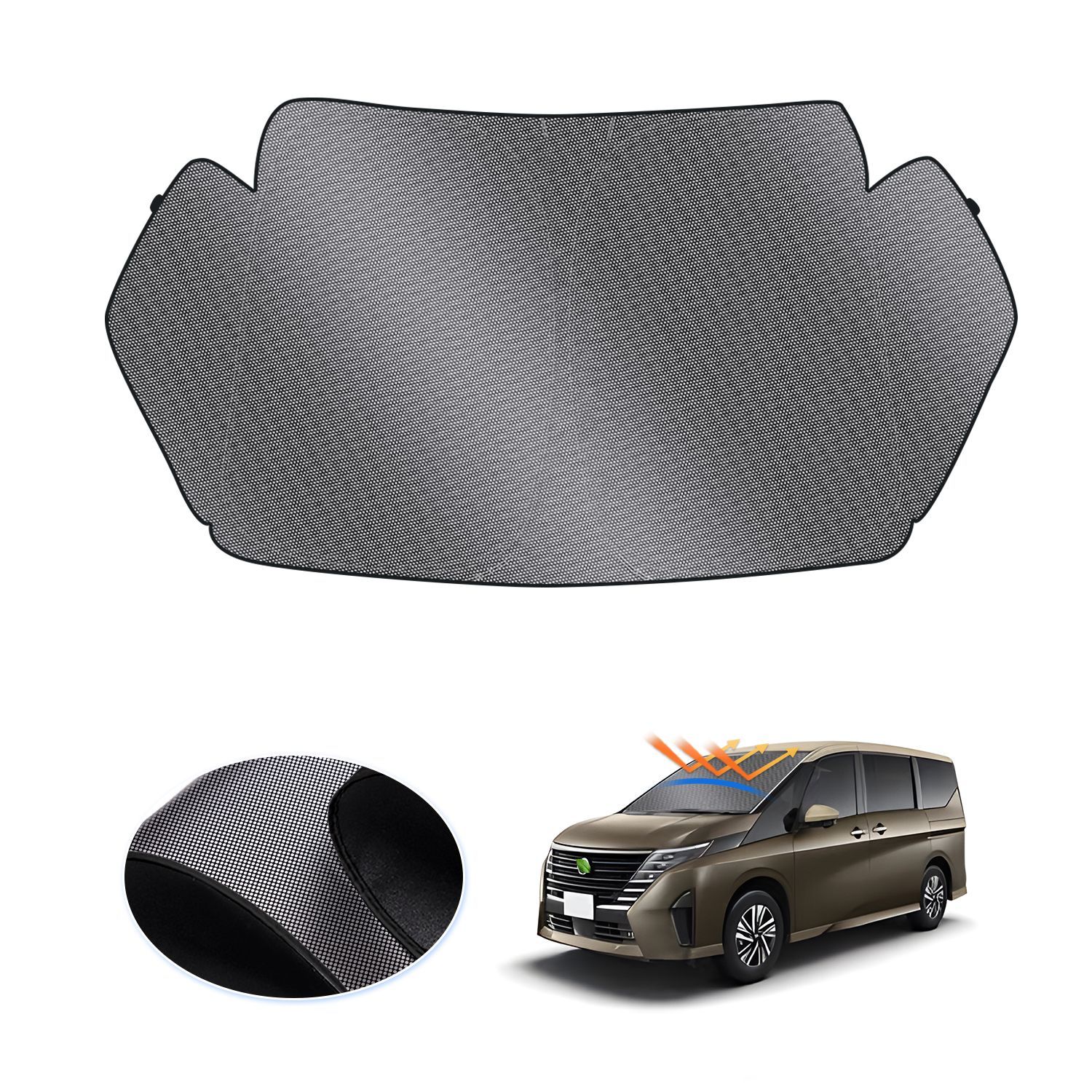 セレナ C28 フロントガラス用 サンシェード SERENA 6代目 NC28 FC28 FNC28 GC28 GFC28 遮光 断熱 シェード カーテン 日除け UVカット 車中泊 ...