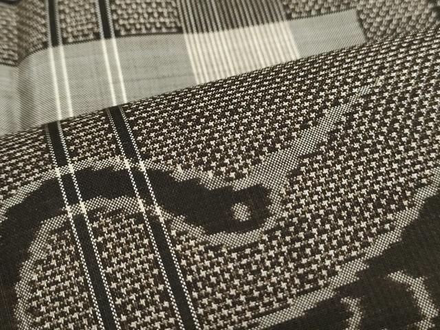 平和屋着物○本場大島紬 泥染め 9マルキ 飛鳥文 正絹 逸品 AAAV7042zg 平和