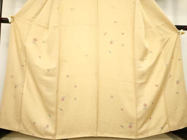 平和屋着物○友禅作家の巨匠 浅井青仁 小紋 吹き寄せ花文 暈し染め