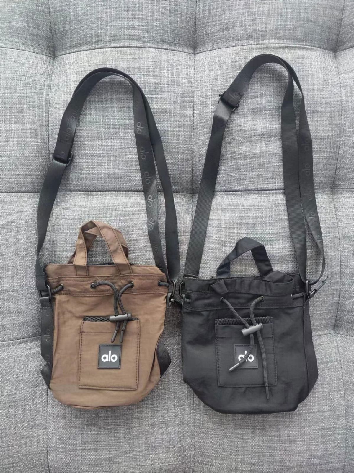 【新品】アローヨガ ALO Yoga ショルダーバッグ CROSS BODY BUCKET BAG ブラック - メルカリ