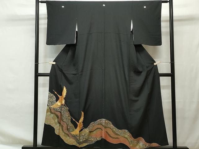 平和屋着物○上質な小紋 シャム猫 オウム 犬 梟 金彩 正絹 逸品 DAAU5785ps