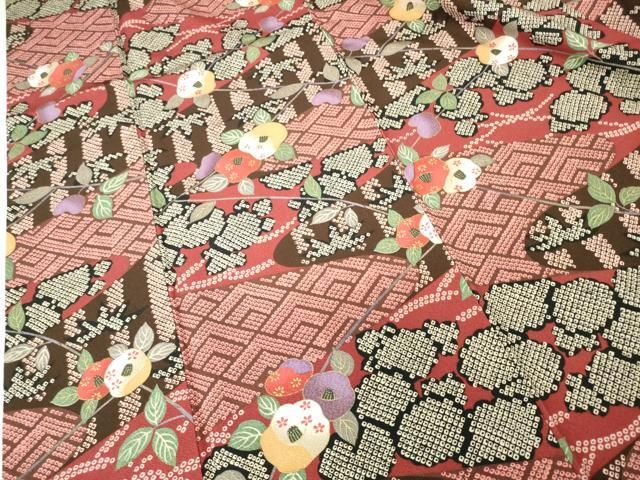 平和屋着物○上質な小紋 舞桜文 金彩 やまと誂製 正絹 逸品