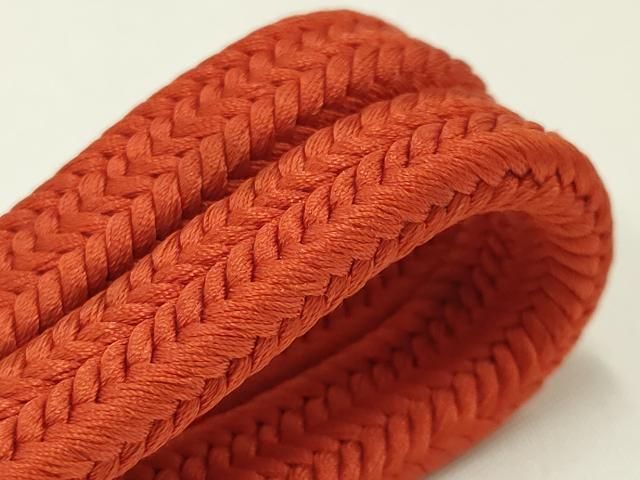 平和屋着物○極上 有職組紐道明 帯締め 冠組 赤橙色 宮内庁御用 国立