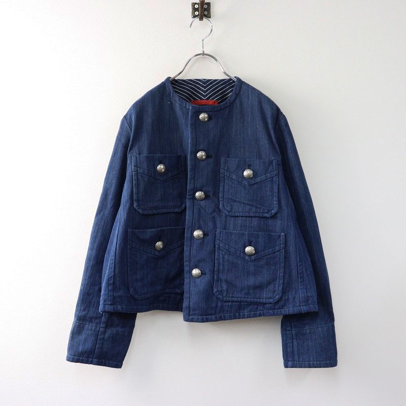 2024SSコレクションフォーティファイブアール 45R 藍職人いろいろ45 藍カディデニムのアニーノーカラージャケット 3/青【2400014331264】 - メルカリ