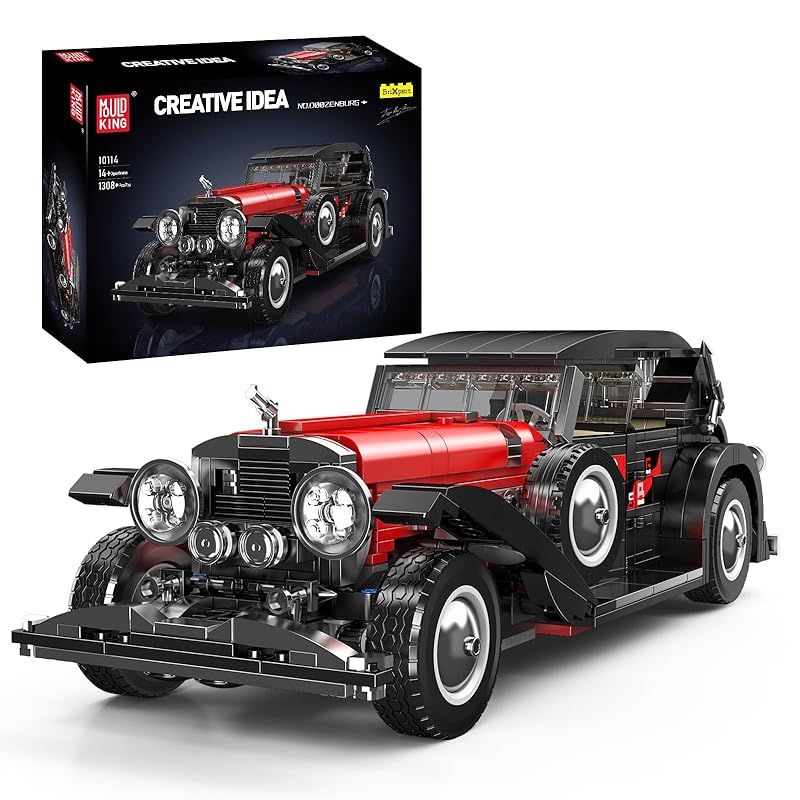 【新品】 Mould King 10114 MOC Technology旧式自動車模型積木セット、オープンカークランプ構造セット、スポーツカー ...