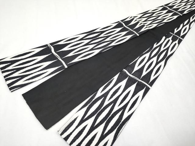 平和屋本店□極上 男性 角帯 立涌文様 黒地 逸品 未使用 CYAA2500s5