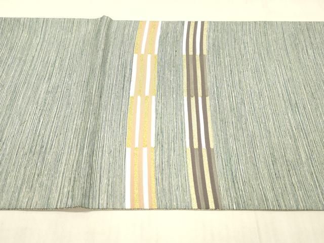 平和屋着物○太鼓柄袋帯 抽象文様 金糸 正絹 逸品 DAAW4301cm