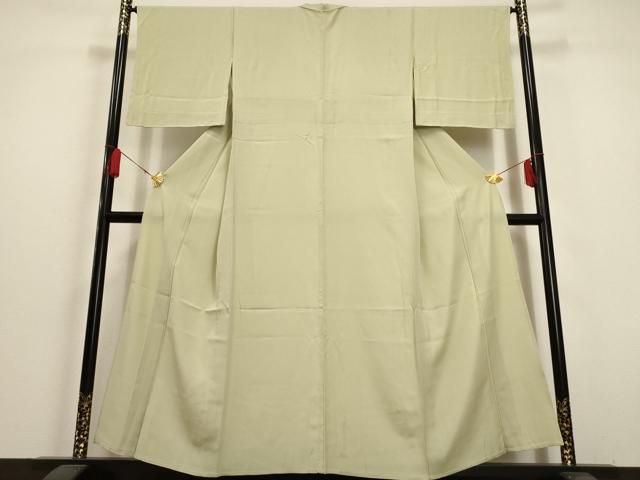 平和屋着物○上質な色無地 京舞草木 青碧色 正絹 逸品 AAAY8608ph