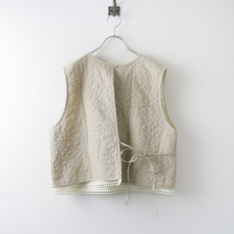 美品 サマンサモスモス Samansa Mos2 SM2 kazumi カズミコラボ キルトとレース2WAYベスト F/ベージュ ジレ キルティング【2400013841856】 - メルカリ