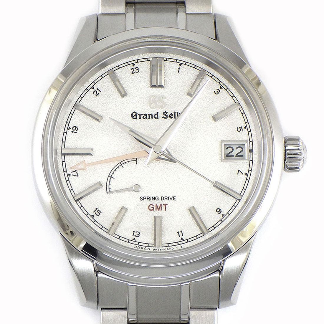 グランドセイコー Grand SEIKO 腕時計 エレガンスコレクション SBGE269/9R66-0AL0 冬至 雪晴れ シルバー文字盤 サンドブラスト仕上げ デイト 裏スケ GMT パワー ...