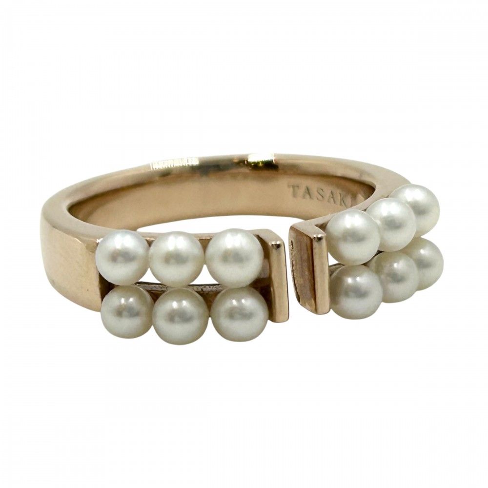 タサキ 指輪 レディース プチパールリング ジュエリー アクセサリー 18金 750 真珠 TASAKI K18ピンクゴールド パール直径2.5mm 約10号 RC-4484-18KSG ...