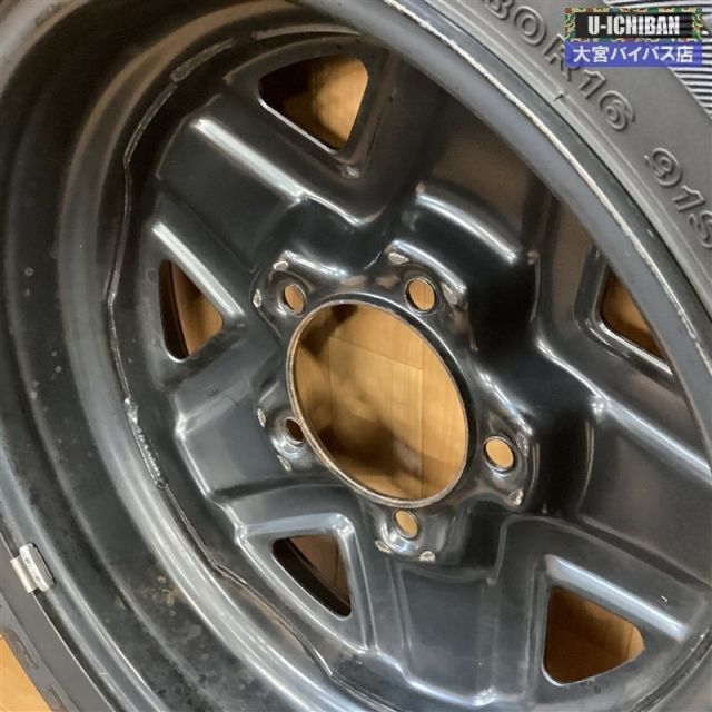 JB64 ジムニー 純正 スチール 16インチ 5.5J +22 5H 139.7 & 175/80R16 2019年製 ブリヂストン ...