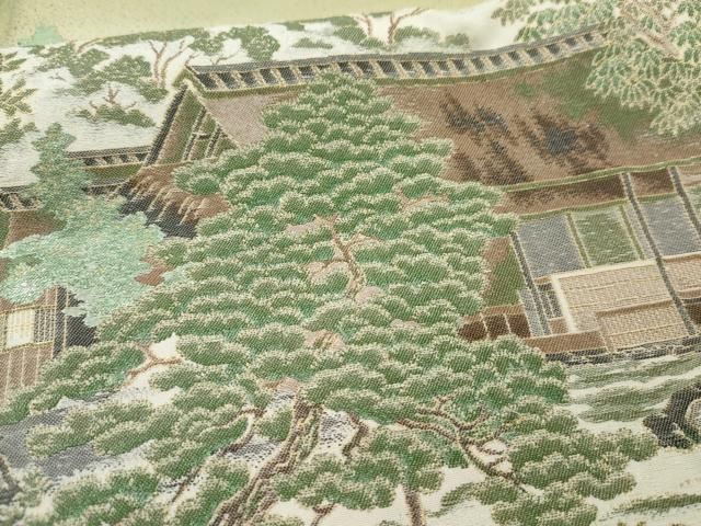 平和屋着物○豪華色留袖 作家物 手描き 風景樹林文 金銀彩 正絹