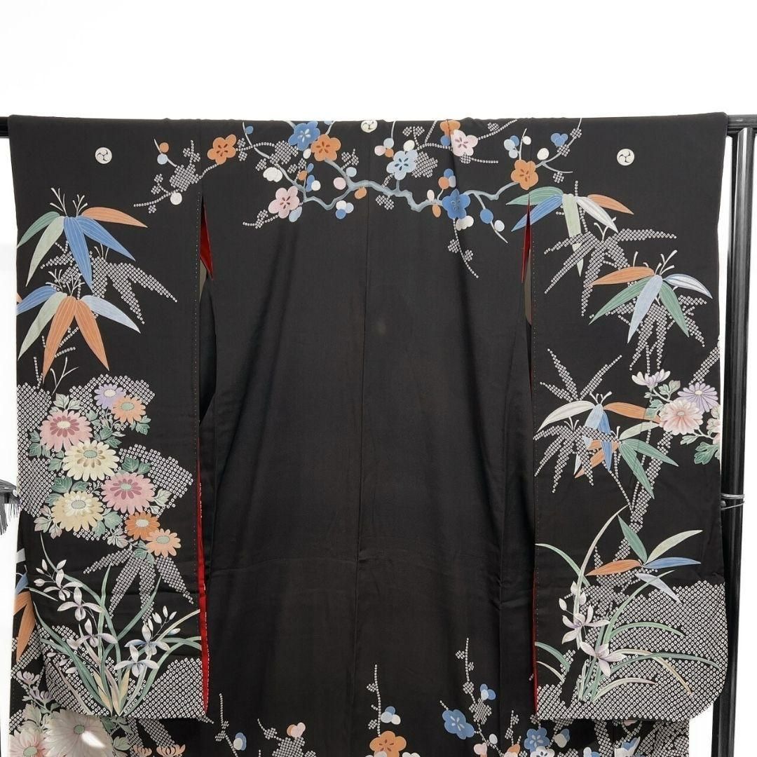 平和屋本店□極上 振袖 有馬 十二単風 楽器人物花蝶文 暈し染め 金彩