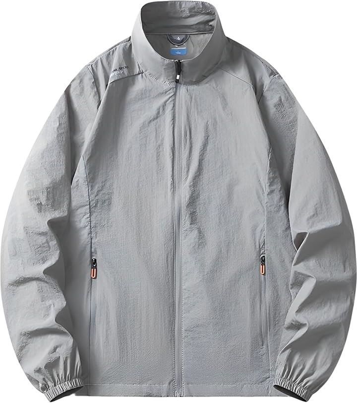 aspersio アスペルシオ 立ち襟 ジャケット 薄い 長袖 ストリート カジュアルウエア 軽量 ライトアウター メンズ オシャレ v系 ...