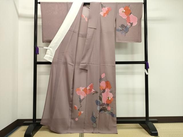 平和屋着物＊夏物 訪問着 絽 草花文 暈し染め 正絹 逸品 AAAX9851jd