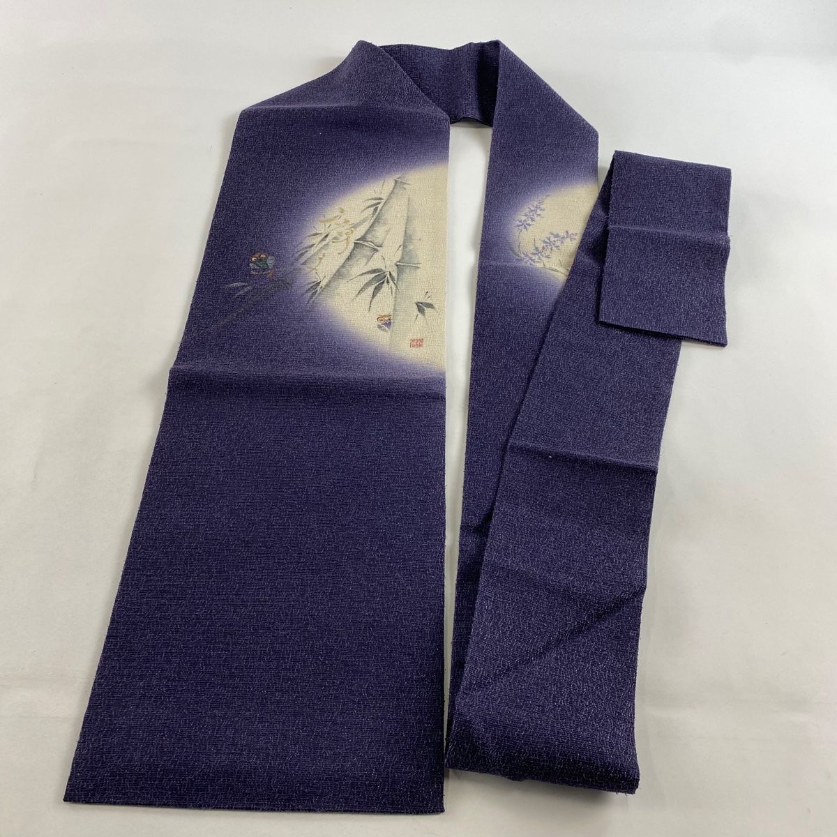 名古屋帯 美品 名品 十二支 金糸 箔 紫 正絹 禍々しい 【中古】 名古屋帯 美品 名品 十二支 金糸 箔 紫 正絹 禍々しい 【中古】