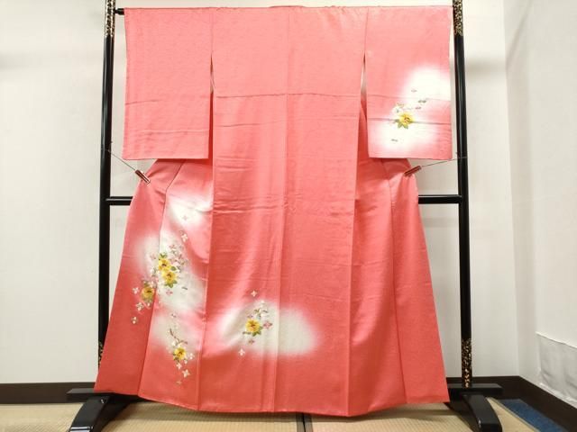 平和屋着物○豪華振袖 刺繍 舞花文 暈し染め 金銀糸 金彩 仮