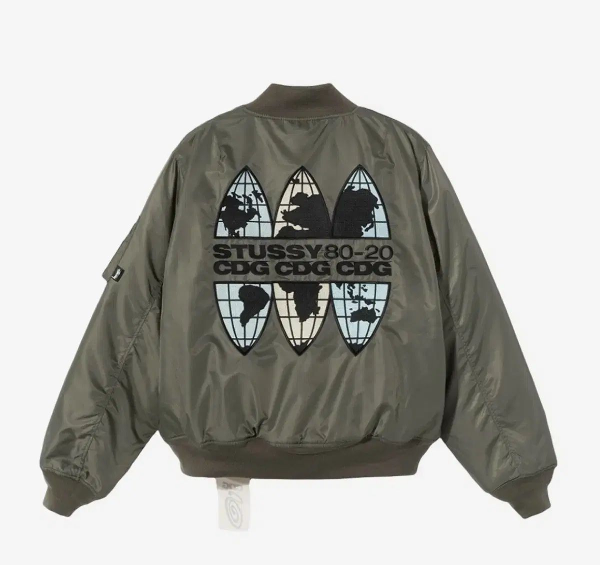 s STUSSY(ステューシー) x CDG MA ー 1 ジャケット オリーブ - メルカリ