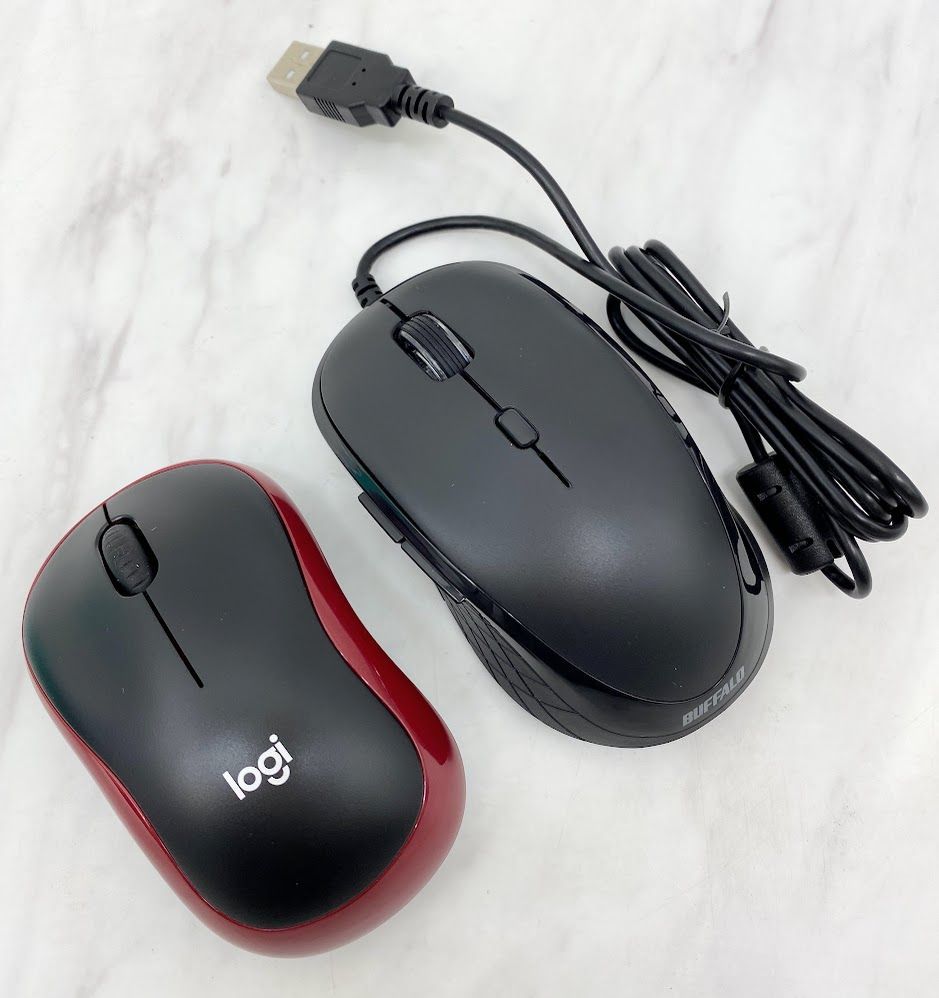 【開封済・未使用品】【2個】ロジクール M185RD + バッファロー BSMBU315BK マウス アソート 0120240401100517 - メルカリ