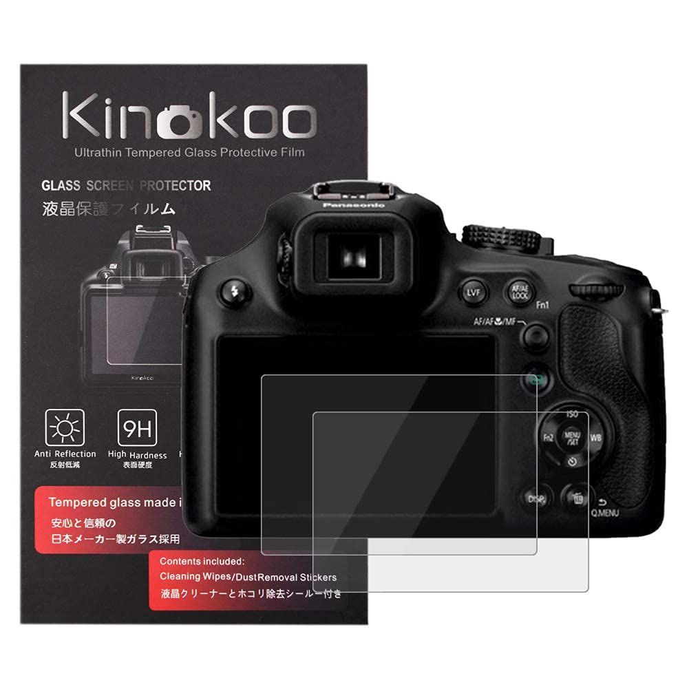 kinokoo 液晶保護フィルム Panasonic デジタルカメラ Lumix DMC-FZ70/FZ72専用 硬度9H 高透過率 耐指紋 ...