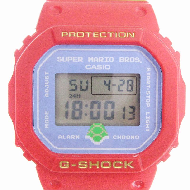 カシオジーショック CASIO G-SHOCK 美品 SUPER MARIO BROTHERS マリオコラボ 腕時計 デジタル クォーツ DW ...