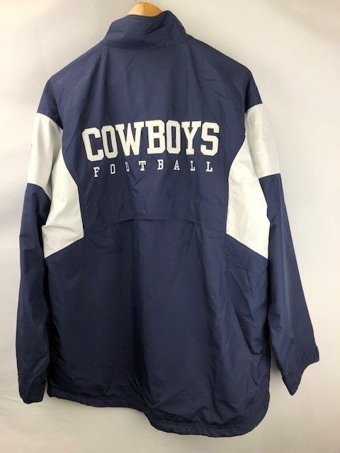NFL TEAM APPAREL ダラス COWBOYS REEBOK ON FIELD サイズM ナイロンジャケット 刺繍パッチ ...
