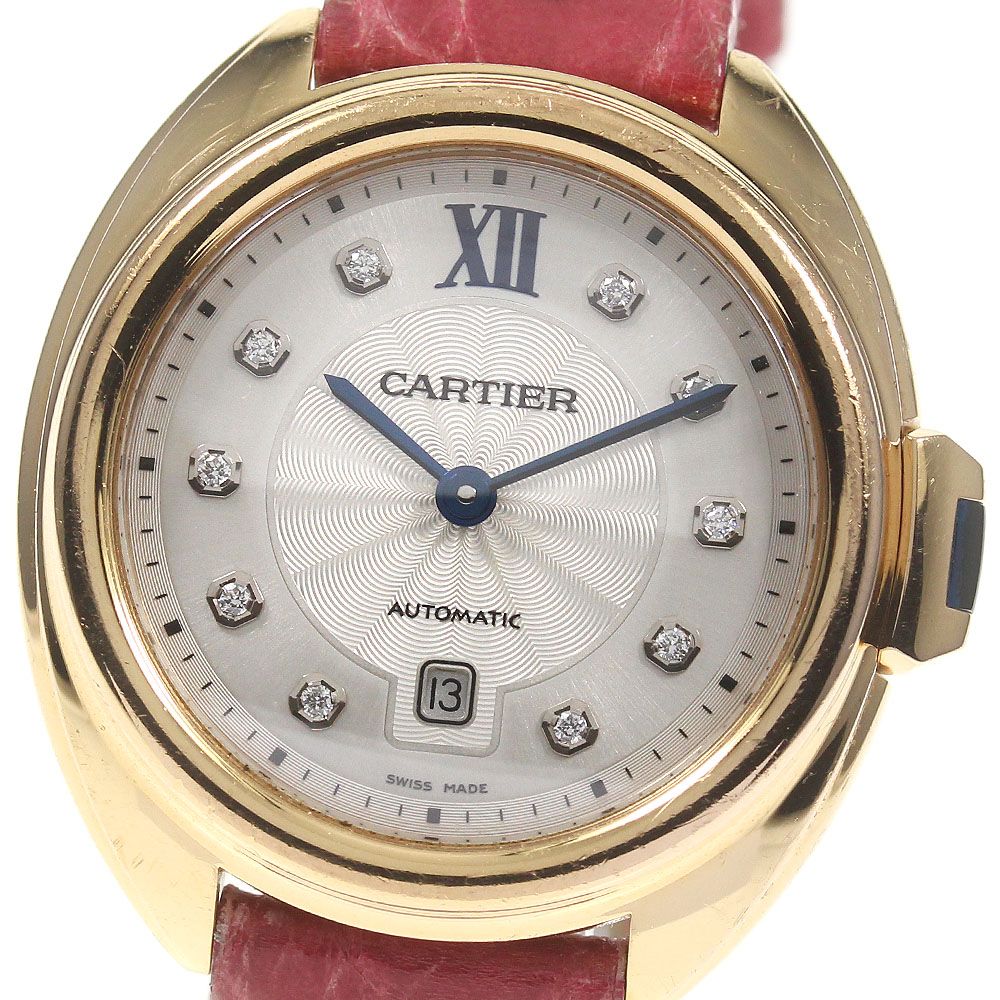 カルティエ CARTIER WJCL0031 クレ ドゥ カルティエ K18PG デイト 10P 自動巻き レディース保証書付き_649911 ...