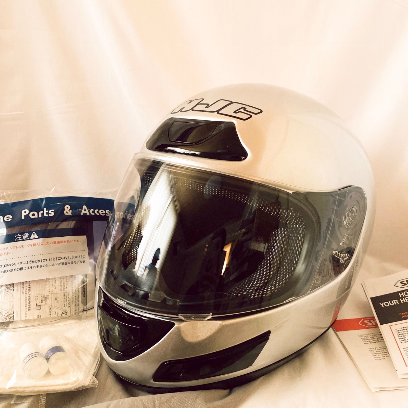美品⭐️SHOEIフルフェイスヘルメット★Lサイズ★CS12N HJC★替えシールド付き - メルカリ