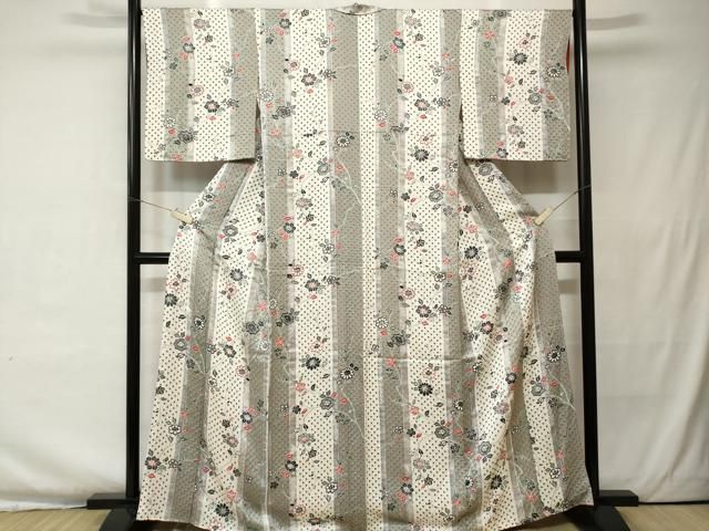 平和屋着物□上質な小紋 絞り 枝花文 金彩 正絹 逸品 CAAR4220ev