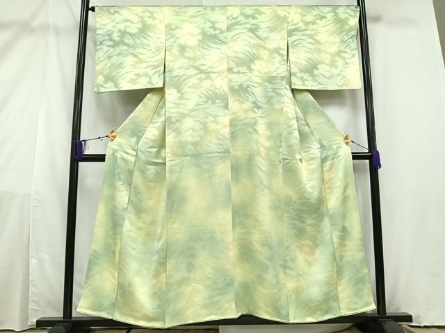 平和屋着物○上質な小紋 雪輪笹青海波 正絹 逸品 AAAX4165ph