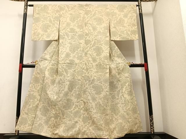 平和屋着物▽上質なお召 単衣 斜縞 正絹 逸品 DAAS0337az