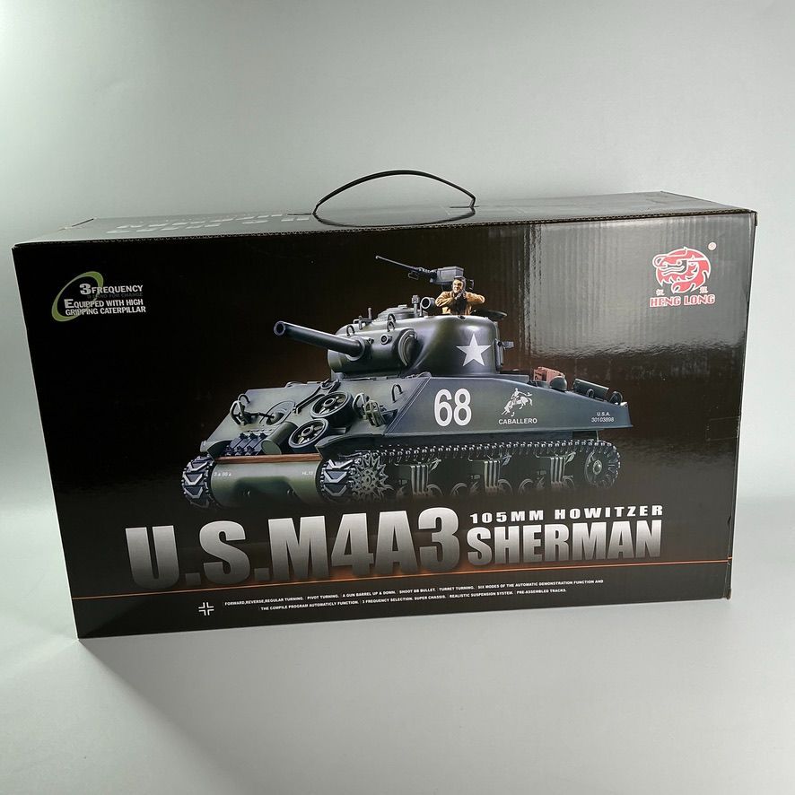 ラジコン U.S.M4A3 SHERMAN 105MM HOWITZER HENG RONG ヘンロン シャーマン USシャーマン 戦車 ...