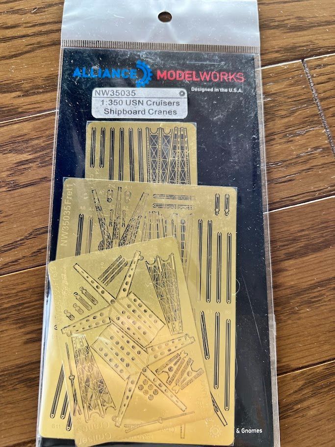 【Alliance Model Works】（NW35035）1/350 WWII 第二次世界大戦usnクルーザー用クレーン-6クアッド ...