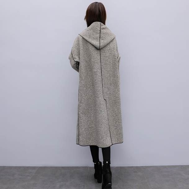 リバーシブル アウター コート ロング ロング丈 袖あり 長袖 襟なし