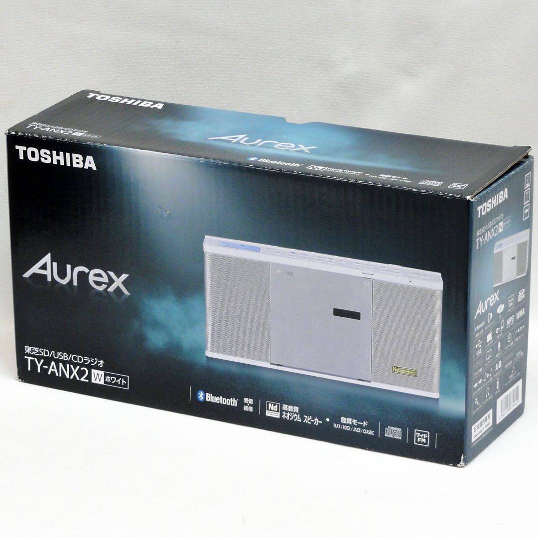 TOSHIBA 東芝 Aurex TY-ANX2 CDラジオ ホワイト 2024年製 未使用品 microSDHCカード付属 CD/SD/USB/ワイドFM/AM/Bluetooth - メルカリ