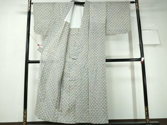 平和屋着物∴夏物 浴衣 有松鳴海絞り 扇面重ね吉祥文 綿 逸品 CAAW1072ng