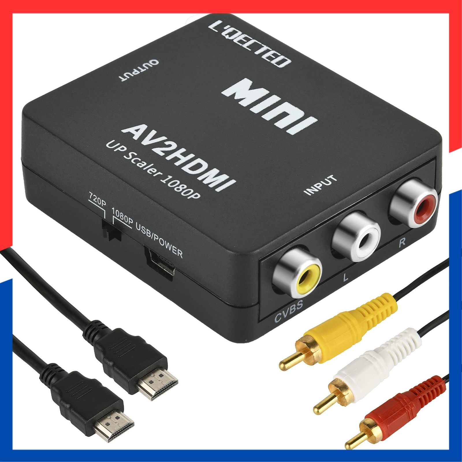 【在庫処分】AV2HDMI 1080/720P切り替え 変換 音声転送-PS2/スーパーファミコン/VHS HDMI RCA VCRカメラ ...