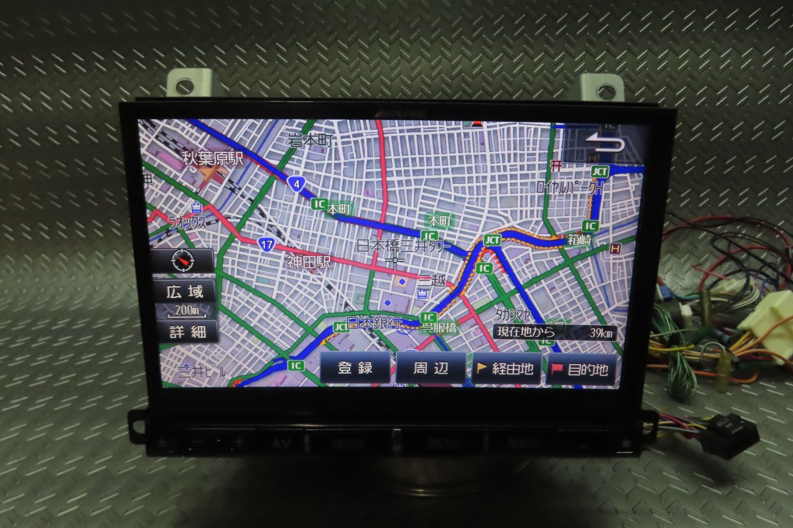 完動品保証付★W6418/アルパイン デリカD5 9インチ メモリーナビ EX009V TV地デジフルセグ内蔵 Bluetooth内蔵 TV ...