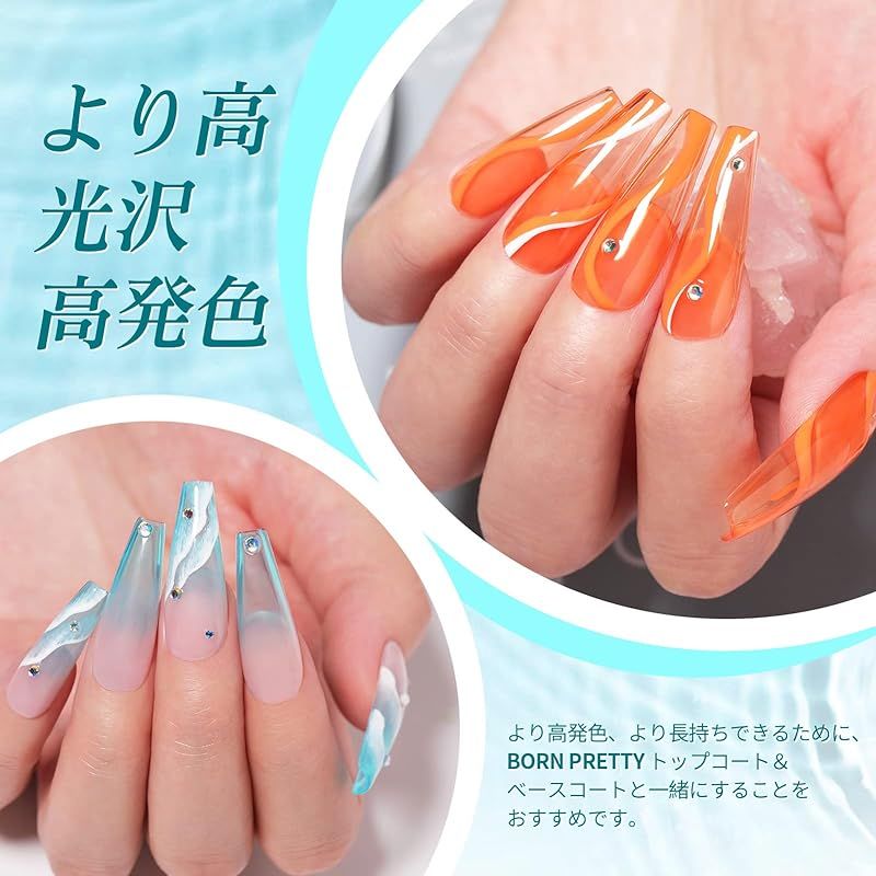 BORN PRETTY ジェルネイル カラー 春/夏 ジェルセット33色+6種類