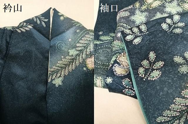 平和屋着物○訪問着 辻が花 暈し染め 金彩 正絹 逸品 AAAU0344np