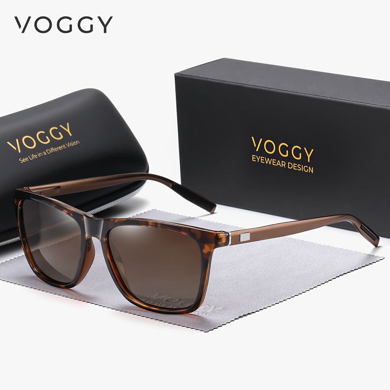 【新着商品】VOGGY ファッショナブル メタル保護偏光メガネ、男性と女性の運転、レジャー、スポーツ、パーティー装飾、プロップとギフトに適して ...