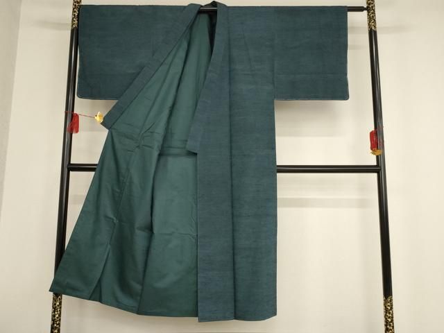 平和屋着物○男性 紬 アンサンブル 長羽織 100亀甲 総詰め 正絹 逸品