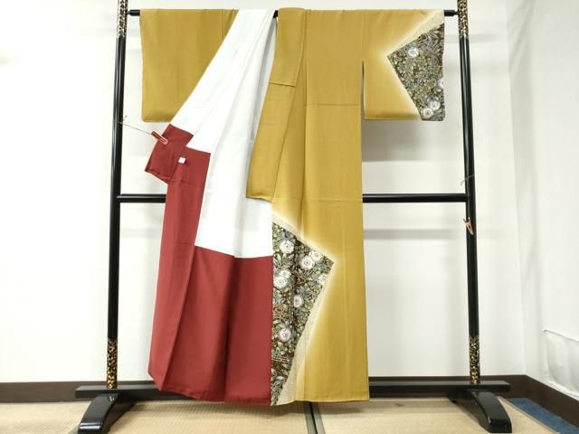 平和屋着物○訪問着 辻が花 手描き 暈し染め 正絹 逸品 CAAW7405yc 平和屋
