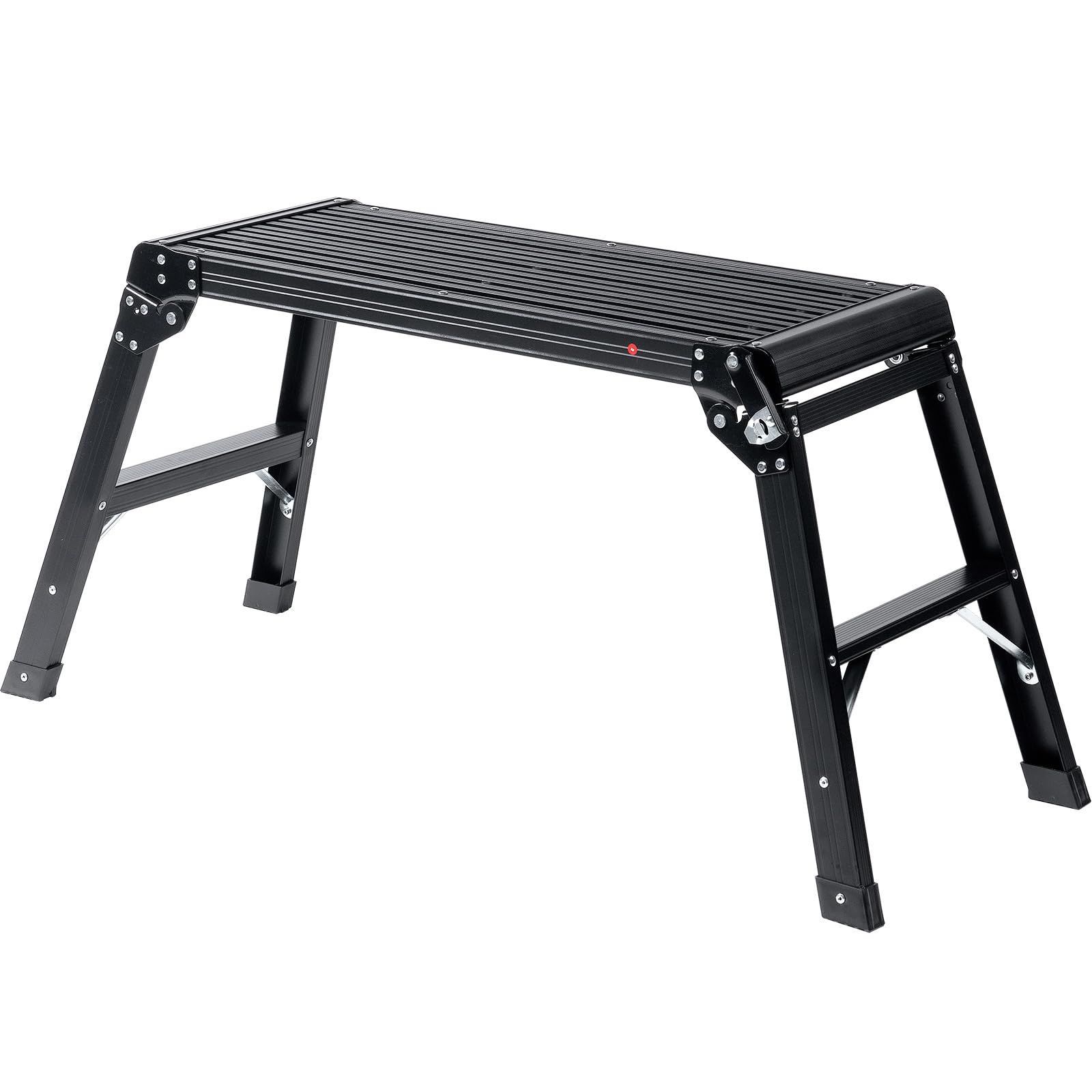 イーサプライ アルミ足場台 洗車台 2段 高さ50cm 耐荷重150kg 天板76cm×30cm 軽量3.6kg 折りたたみ 幅広ステップ 踏み台 脚立 ブラック EEX-KYA20BK - メルカリ