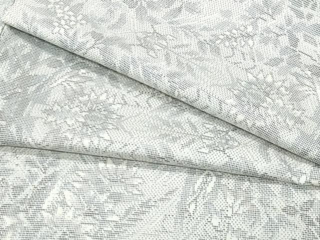 平和屋着物○本場大島紬 白大島 9マルキ 雲重ね吉祥文 正絹 逸品