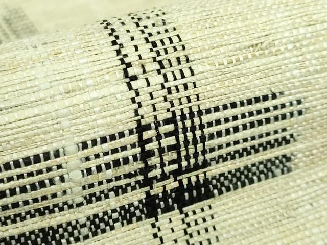 平和屋本店□極上 夏物 銀座もとじ 八寸名古屋帯 絣柄 自然糸×正絹